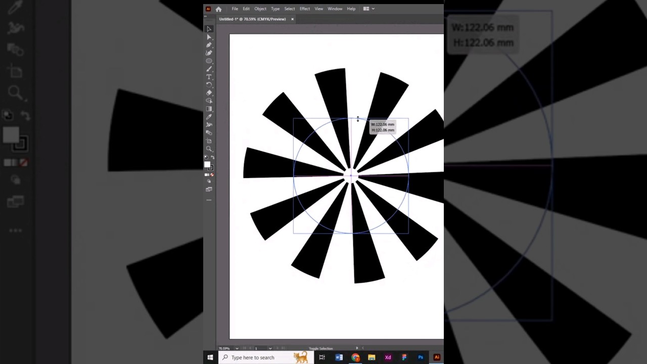 Quickly Create Spiral Circle in Adobe illustrator Step-by-step tutorial 2023. #illustrator #spiral