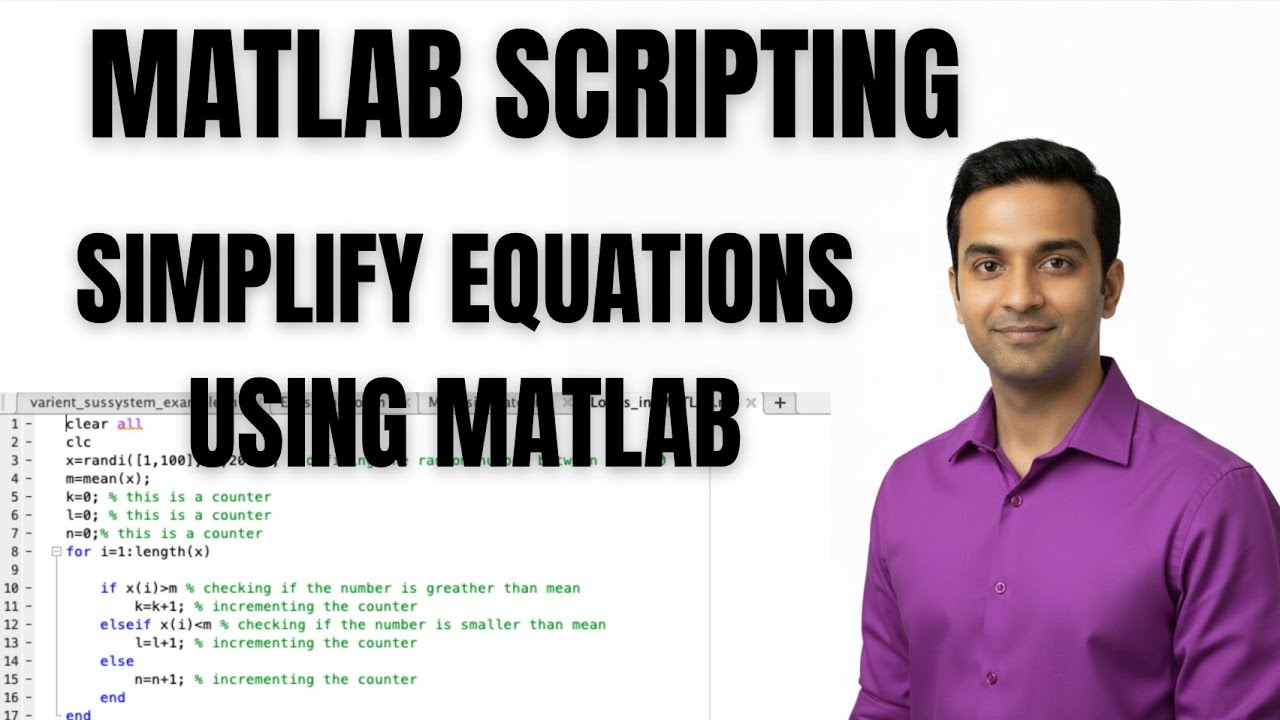 MATLAB TUTORIAL | SIMPLIFY EQUATIONS USING MATLAB