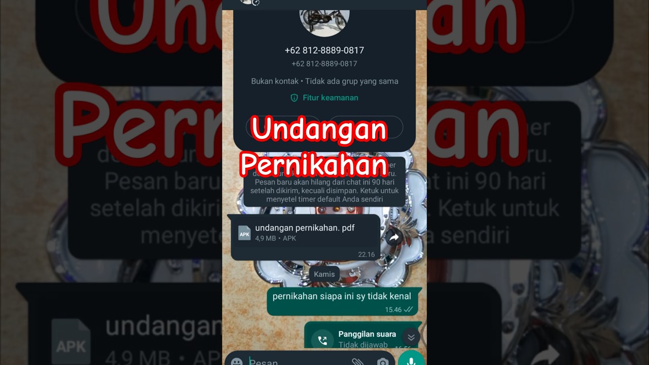 Undangan Pernikahan Pdf APK #waspadapenipuan #apk #malware
