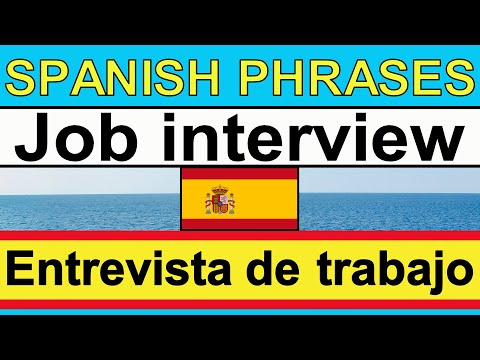 JOB INTERVIEW IN SPANISH | SPANISH PHRASES & VOCABULARY FOR THE JOB INTERVIEW | QUESTIONS & ANSWERS