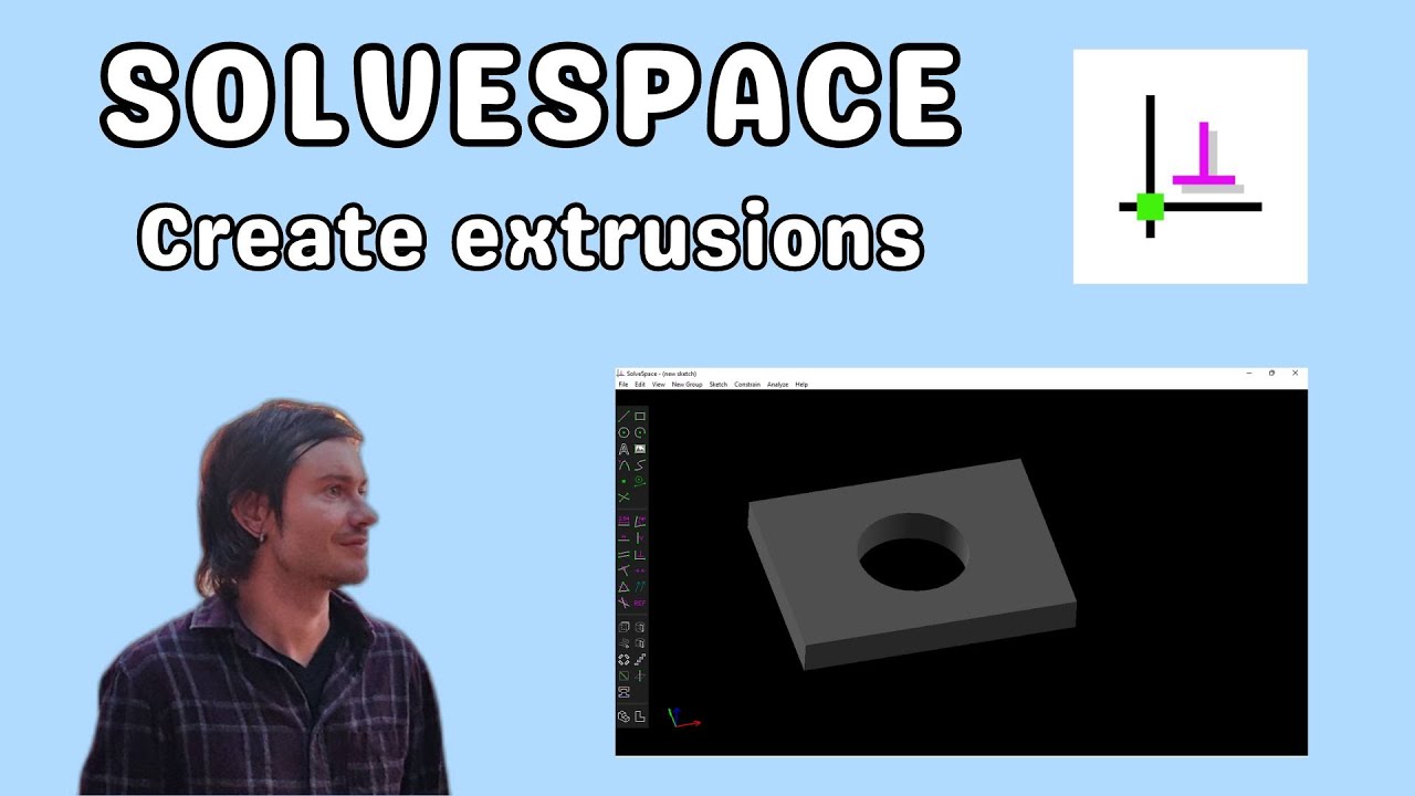 Solvespace create extrusions