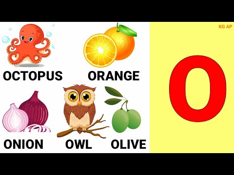 O Letter Words | Words Starting With 0 | O For Orange | KGAP |