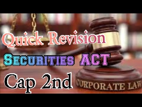 Securities Act 2063 (Quick Revision Cap 2 Corporate Law) part (1/2)