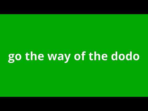 what is the meaning of go the way of the dodo