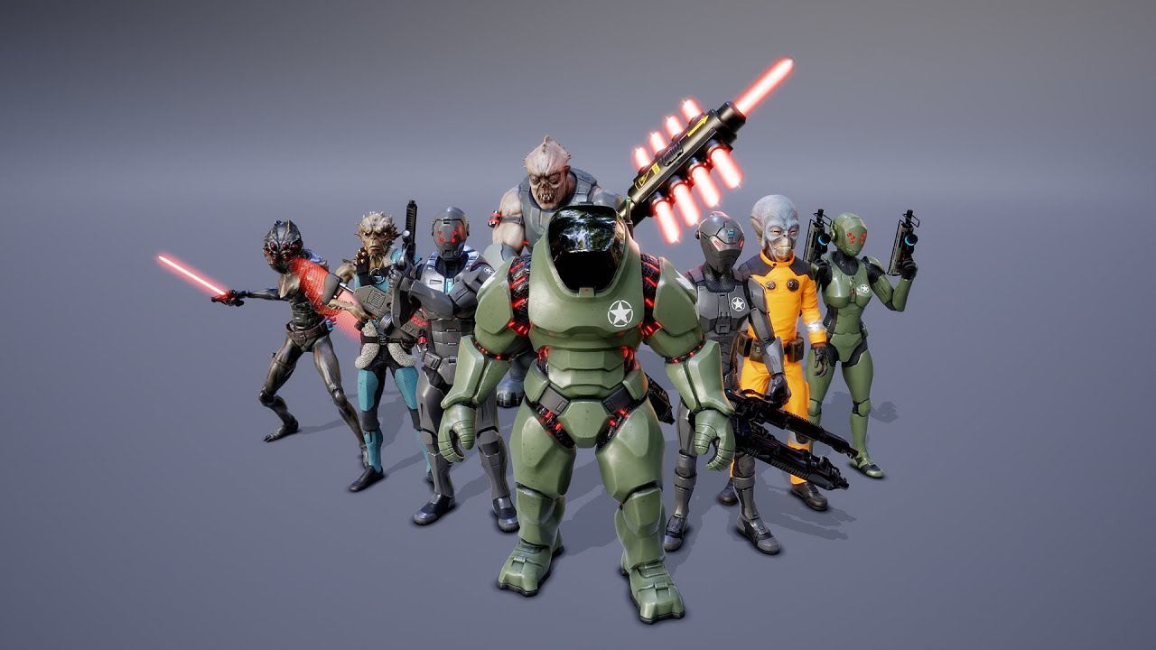 Sci Fi Shooter Characters Pack vol 3 v1.04 Showcase