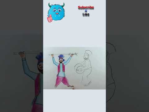 Happy Baisakhi Festival Drawing Easy Vaisakhi Celebration Scene
