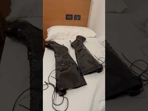 High heels (15 cm) black boots: brand Only Maker #onlymaker #onlymakerboots #boots #highheels #latex