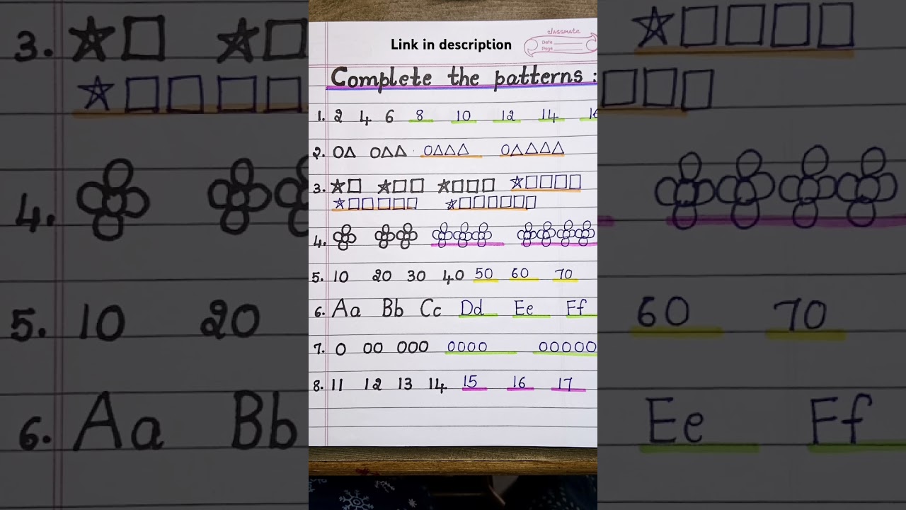 Complete the patterns