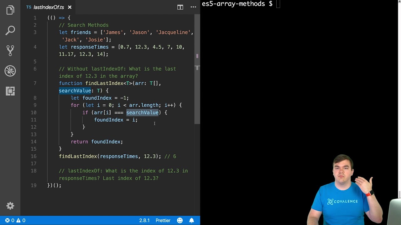Using the JavaScript lastIndexOf Array Method