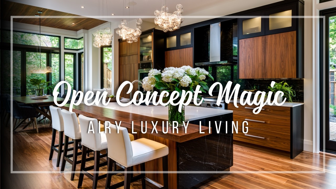 Open Concept Kitchen with Airy Elegance 🏠 Seamless Flow That Enhances Modern Luxury Living