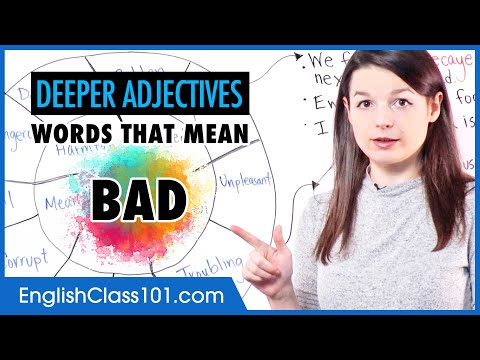 Deeper Adjectives: Words That Mean "Bad" | Learn English Vocabulary