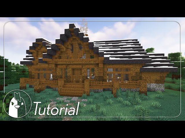 Log Cabin Minecraft Blueprints Modern Log Cabin & Full Interior