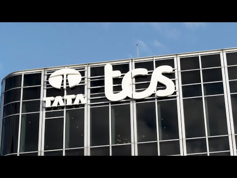 New TCS logo installation at TCS office in Paris, France