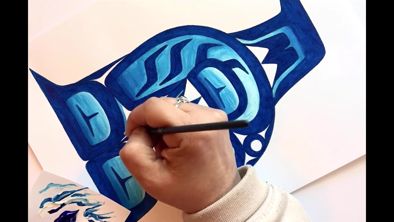 Orca Whale Tlingit formline design