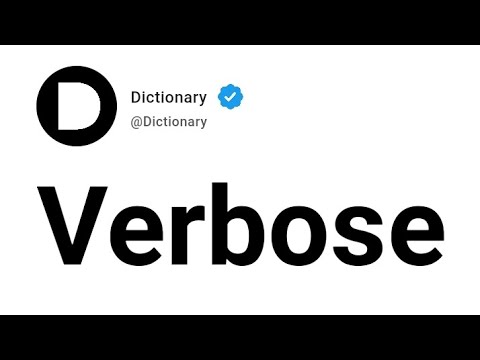 Verbose Meaning In English