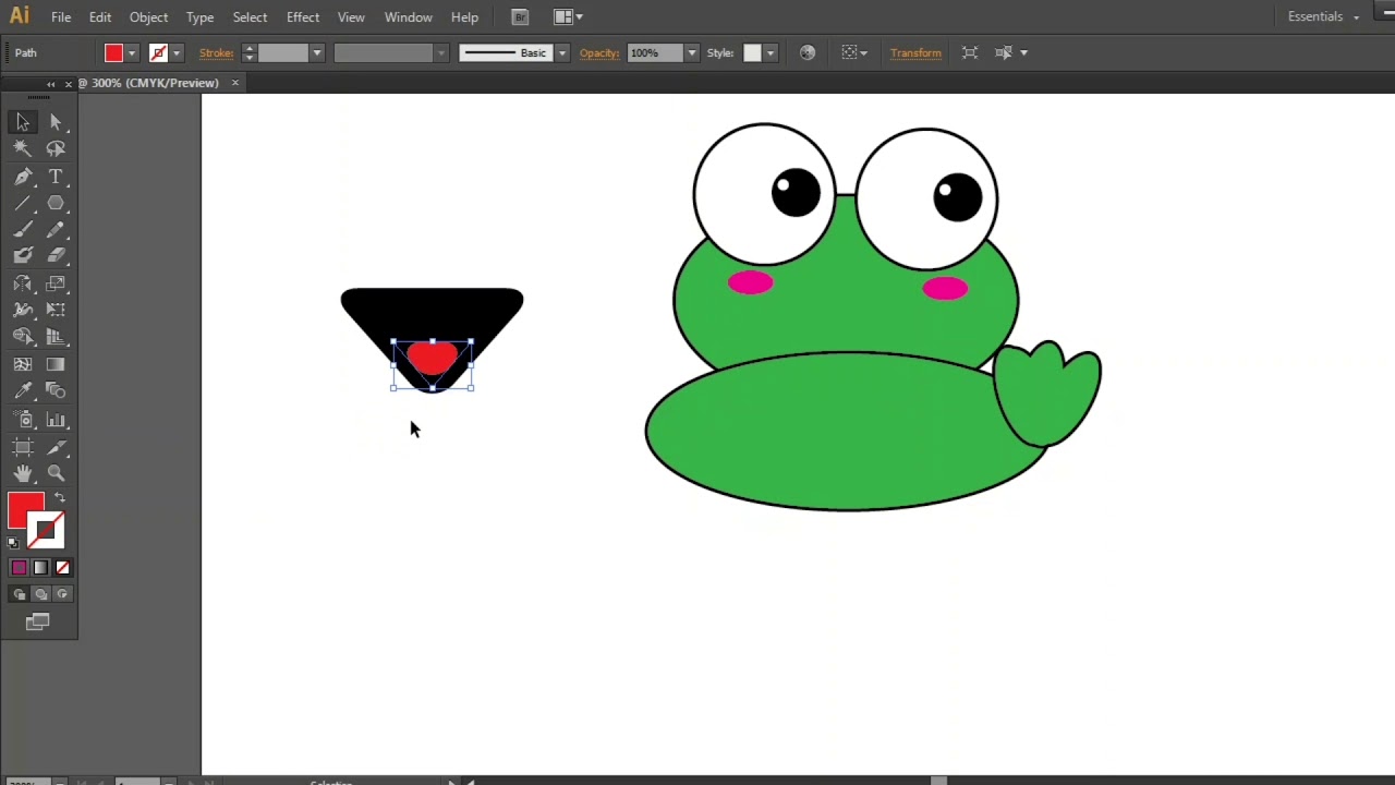 green frog vector
