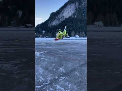 Air-Glaciers crew on board of HB-ZUC leaving Saanen Airport