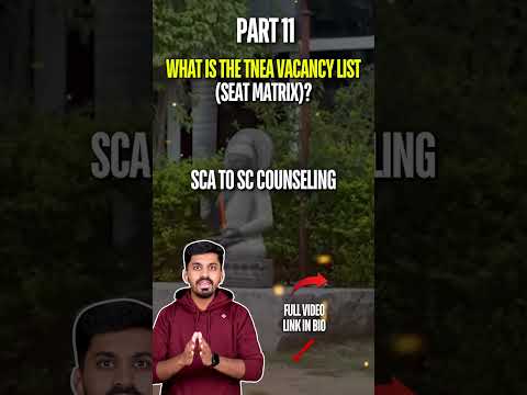 TNEA 2025 Vacancy List | SCA to SC Seats Explained! 🚨