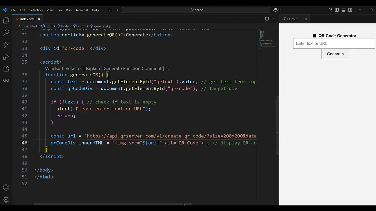 Build a QR Code Generator using HTML & JavaScript | No Framework Needed
