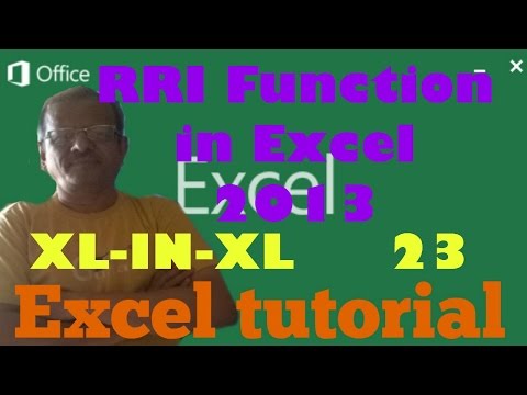 RRI Function. How to calculate Rate of interest on investment?