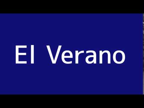 How to say Summer in Spanish