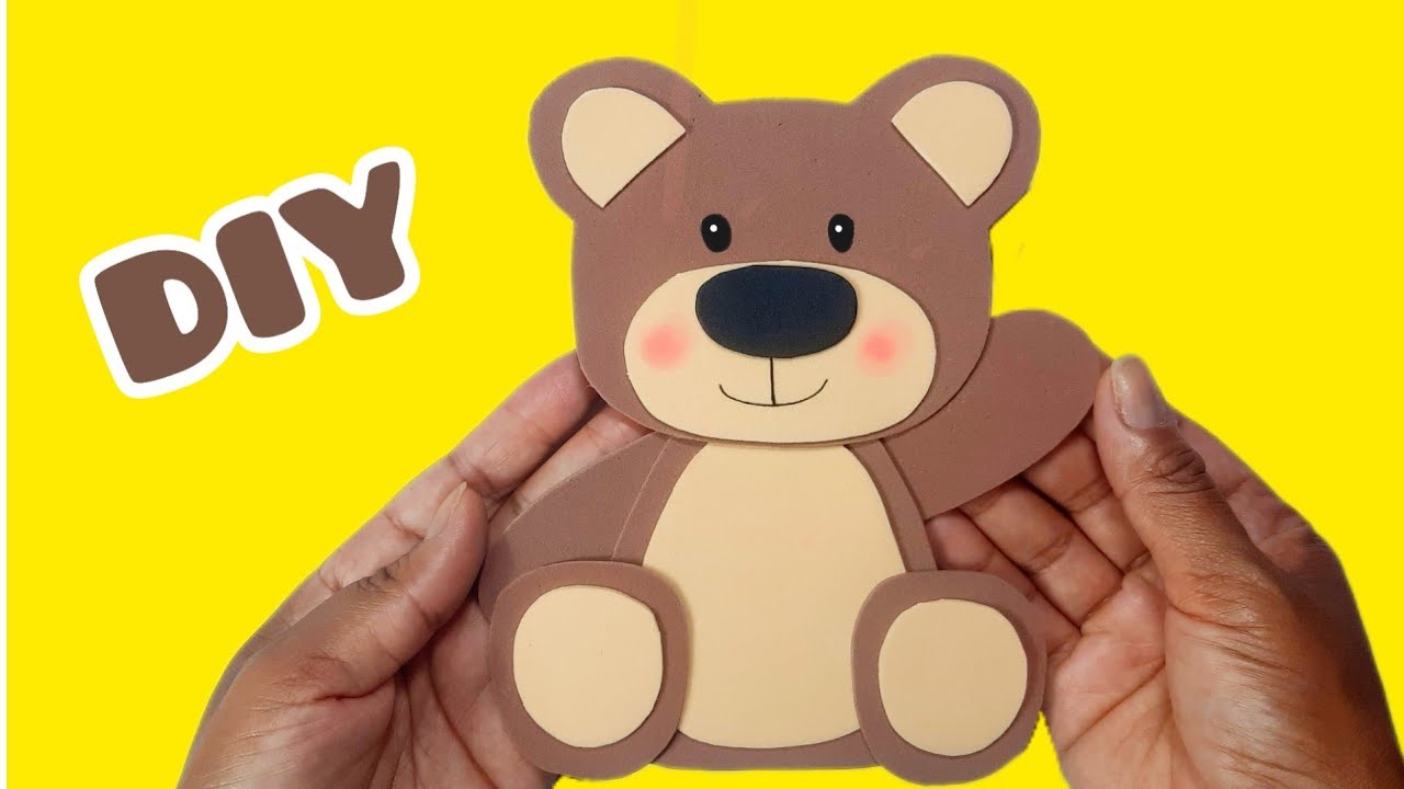 Como fazer URSO EM EVA | Ideias com EVA | Lembrancinha de EVA ❤️ Hellen Chagas