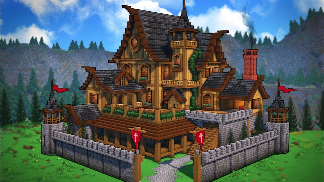 Minecraft: How To Build A Huge Survival House | Tutorial - Minecraft ...