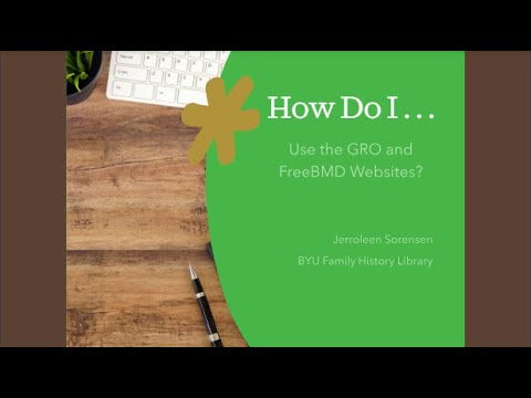 HOW DO I...Use the Free BMD and the GRO? - Jerroleen Sorensen (13 Aug 2023)