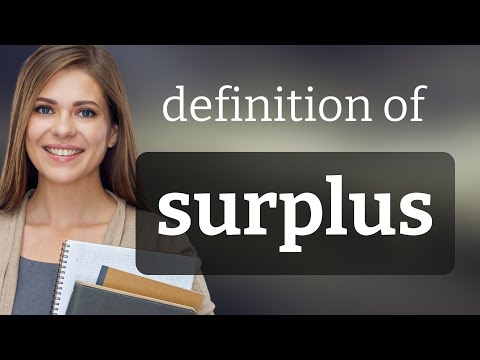 Surplus | definition of SURPLUS