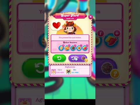 Candy Crush Soda Saga - Pressed Quit Button