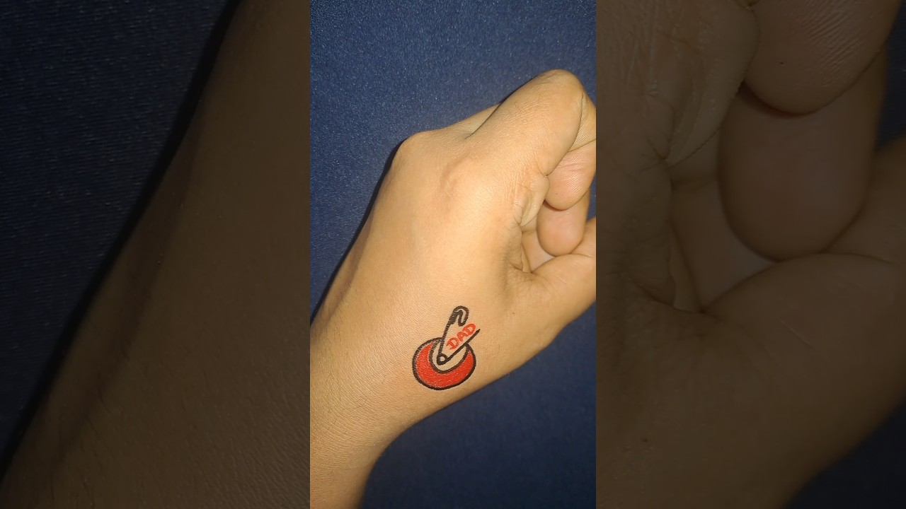 DIY PIN DAD TATTOO 👌👌🧷🧷❤️👌 #new #tattoo #2k25 #trend #amazing #viral