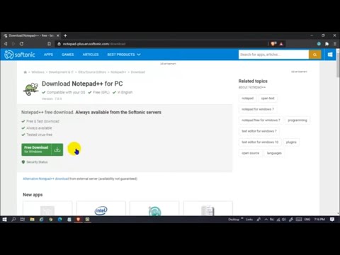 How to download and Install Notepad++ for free Windows PC 2020