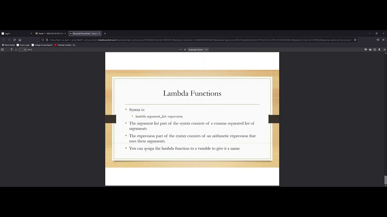 Week 7 - Python - Lab Walkthrough