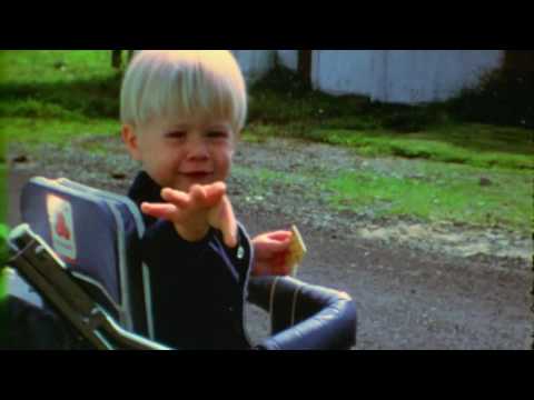 Baby Kurt Cobain kissing the camera and playing guitar - Montage of Heck clip