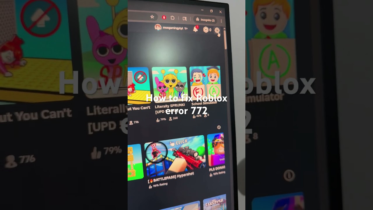 How to fix Roblox error 772