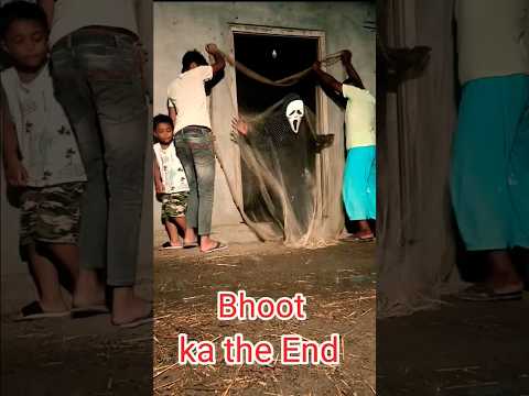 Bhoot ka the End 😱 Real twist 👽 Funny scary ghost story short video #shorts #bhoot #ghost #ytshorts