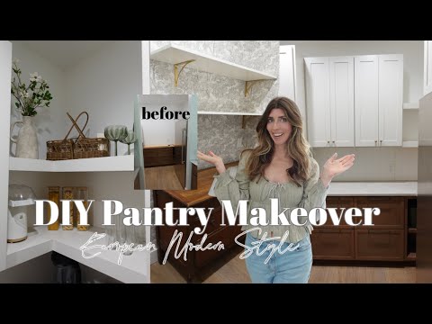 WOW Pantry Makeover Transformation / DIY Cabinet & Shelves / European Modern Style Makeover