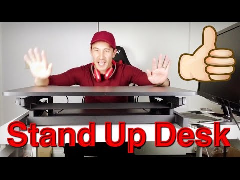 Cassiii Stand Up or Sit Down Adjustable Desk w/ Gas Spring Review