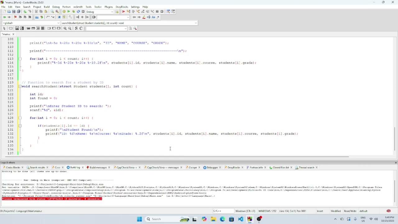 Build a Simple Student Management System in C