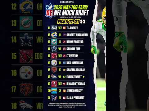 Wayyy too early 2026 NFL Mock picks 11-21
