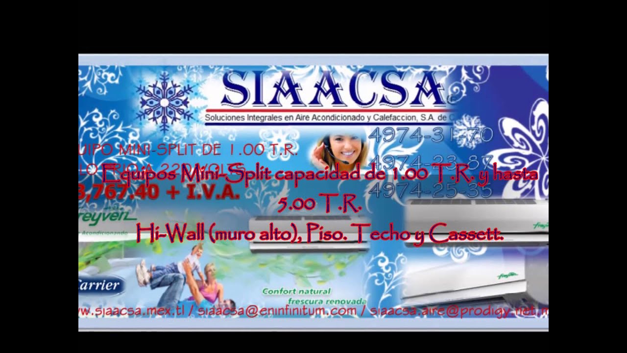 SIAACSA Equipos Mini Split