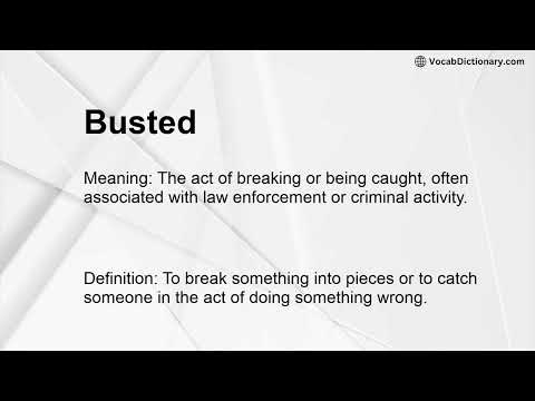 Busted Meaning