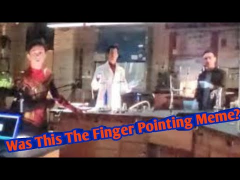 Spiderman Finger pointing meme live action