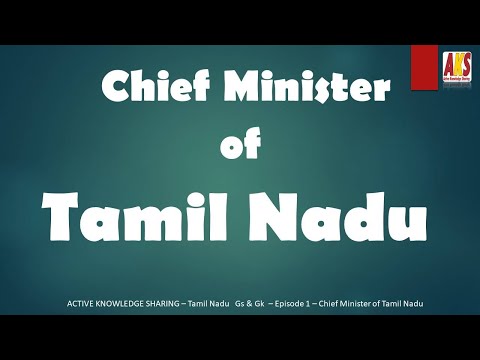 Chief Minister of Tamil Nadu