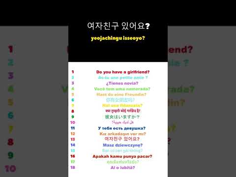 How to say DO YOU HAVE A GIRLFRIEND? in Korean