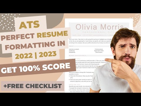 Beating ATS formatting. The only video you need to watch about ATS resume format to get 100% score.