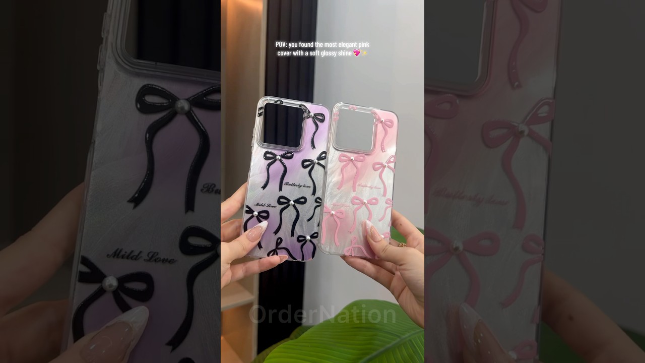 Premium luxury pearl and bow shinny soft 3d case sku:on6003