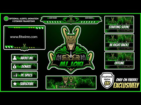 Create best twitch overlays and logo for your stream