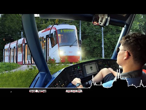 Dvanáctka na trase trojky s otočkou okolo centra 🚋 Cab view tram Brno