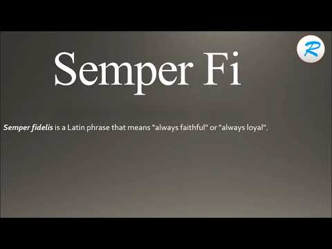 How to pronounce Semper Fi